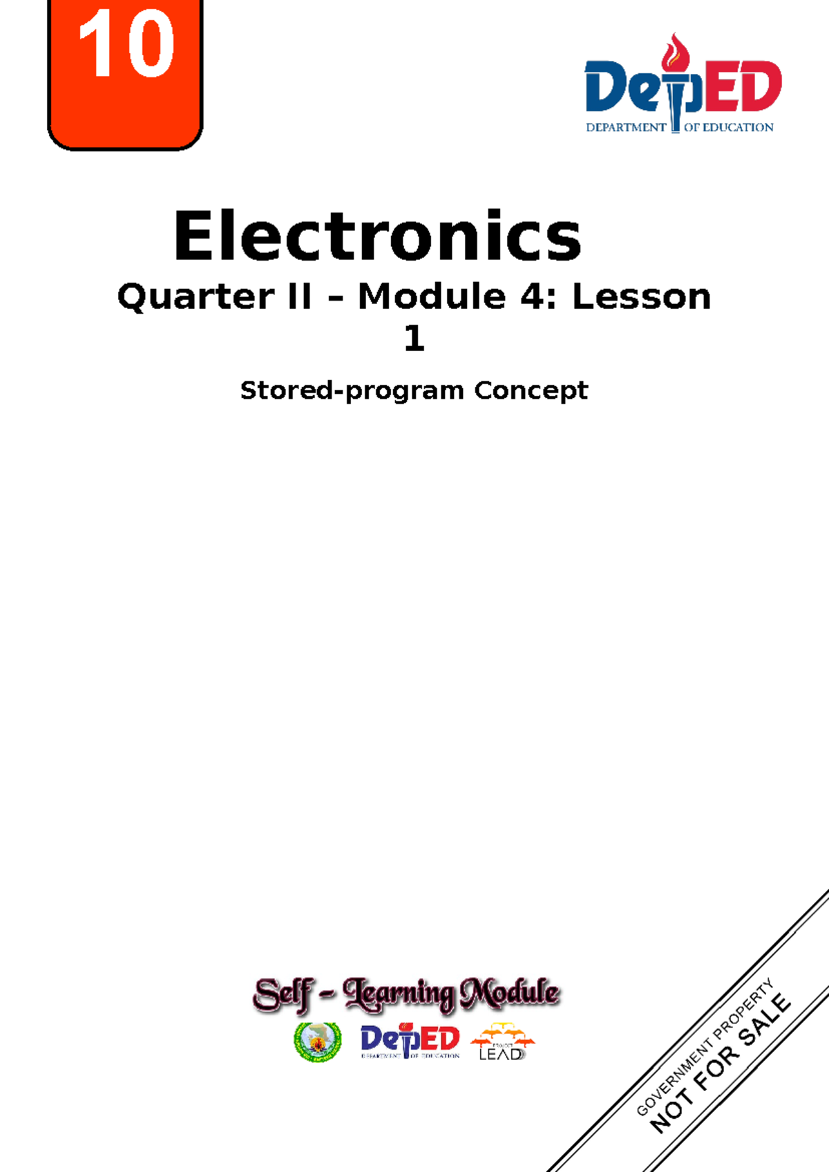 STE Electronics 10 Q2 Mod4 Lesson 1 Stored Program Anthony Crisologo v1 - Electronics Quarter II ...