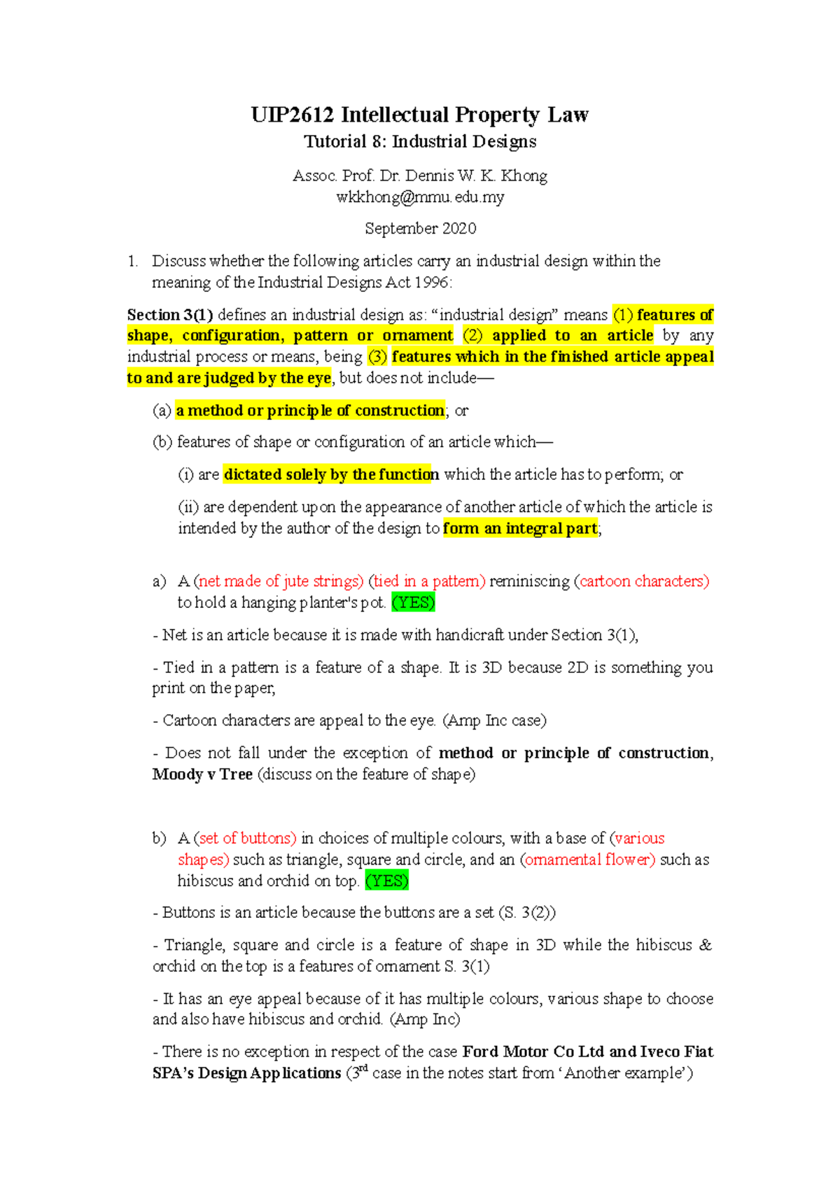 Tutorial 8 - Industrial Designs Tutorial for Student Reference ...