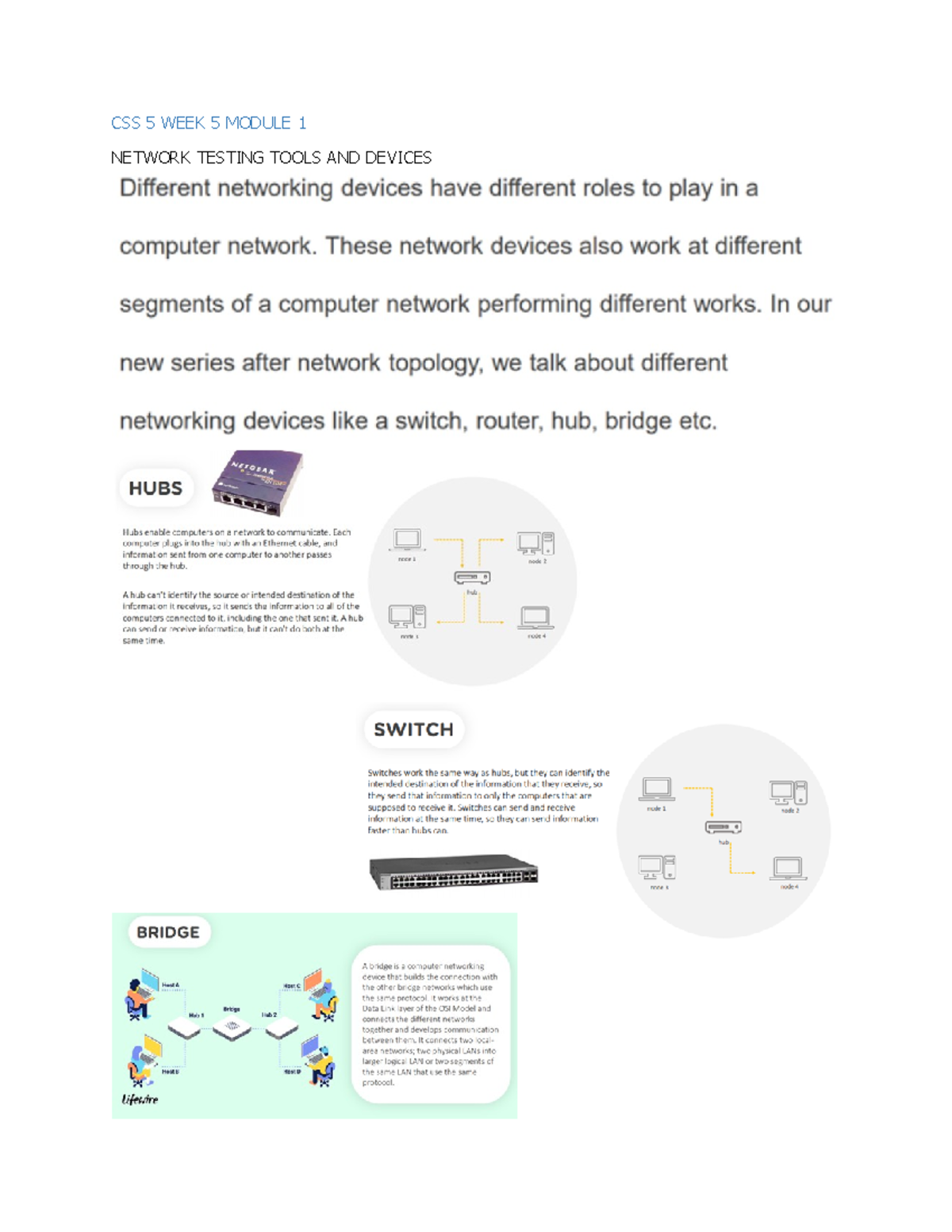 Css 5 Week 5 Module 1 Notes Css 5 Week 5 Module 1 Network Testing Tools And Devices Access 2814