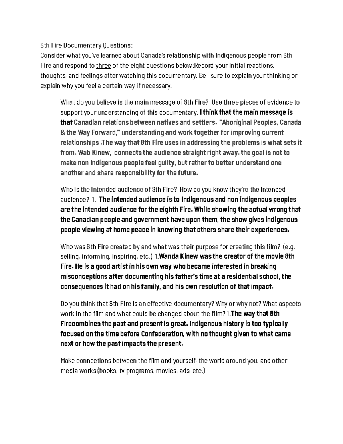 8th Fire Documentary Questions Juliana Di Manno (10) - 8th Fire ...