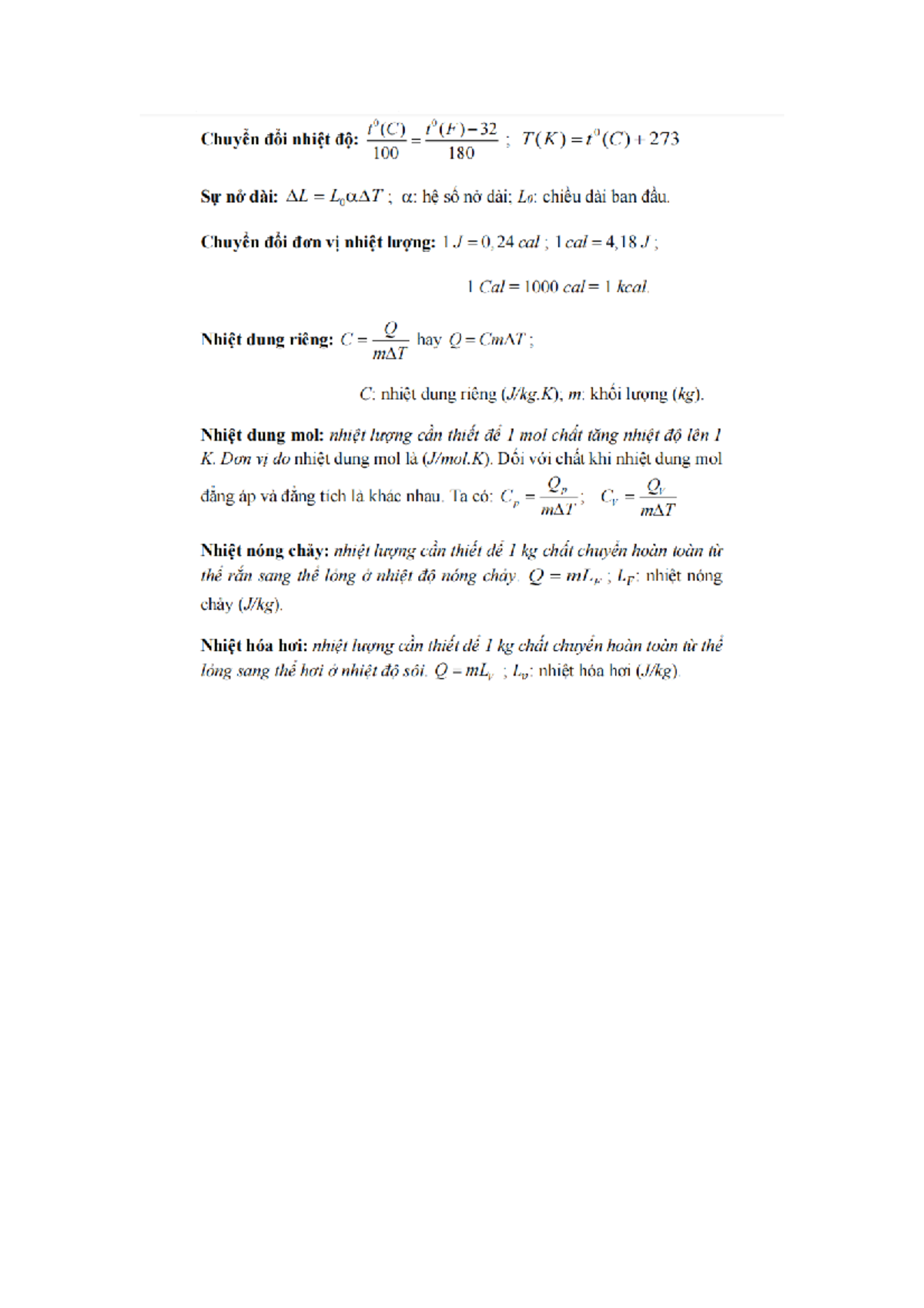 Công thức VLDC chương 2 - Tham khảo - Công Nghệ Phần Mềm - Studocu