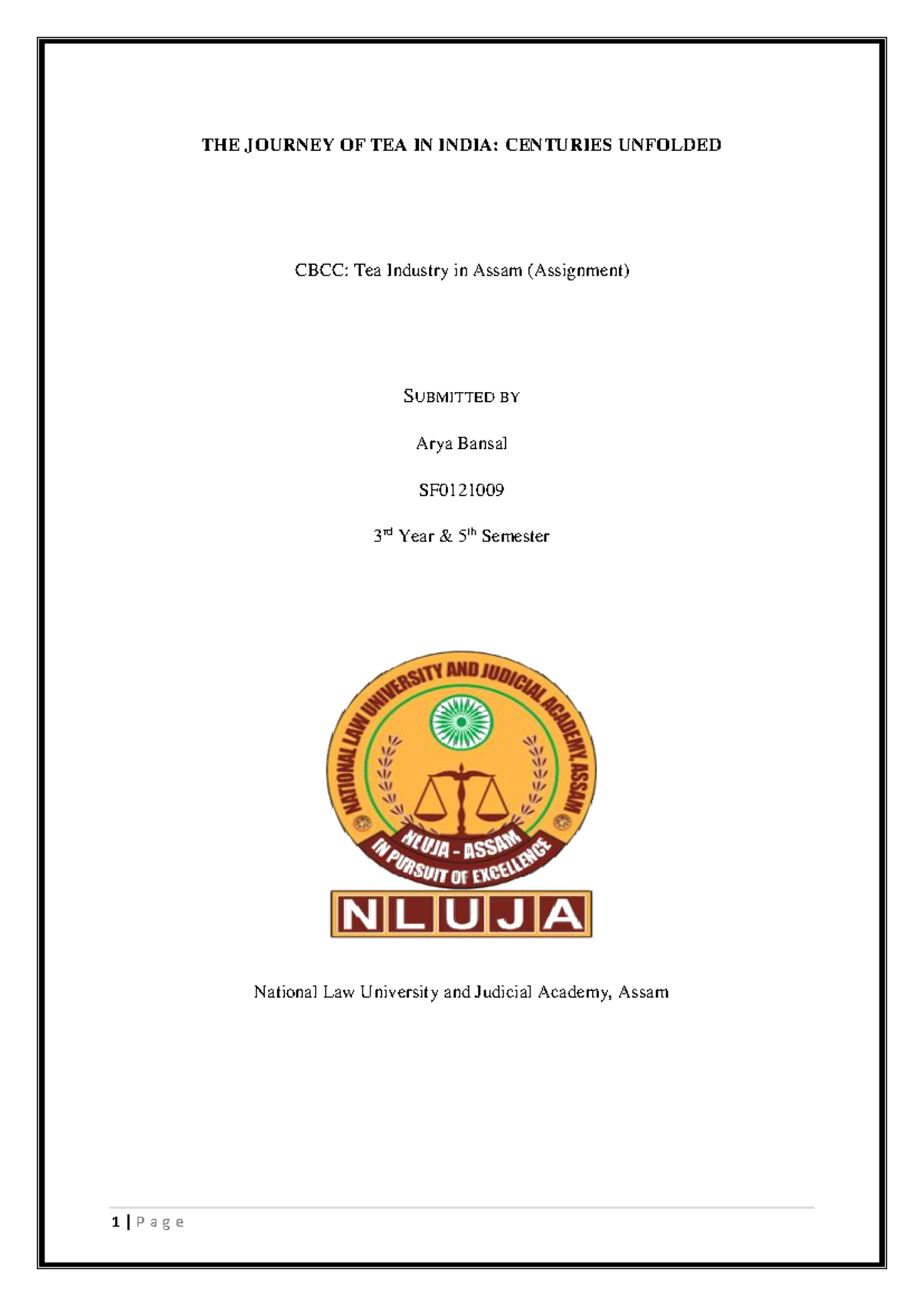 TEA Assignment - Summary International environment law - THE JOURNEY OF ...