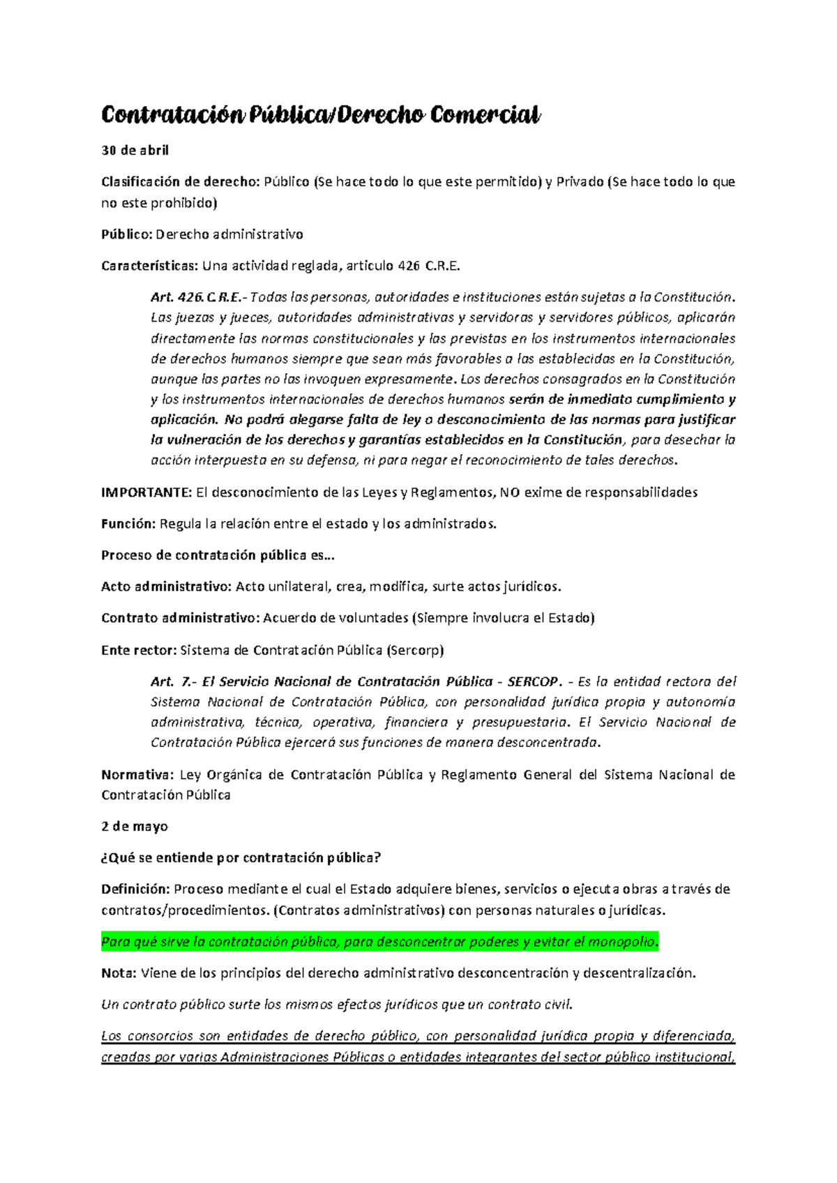 Contratacion Publica - Procedimientos de contratos publicos ...