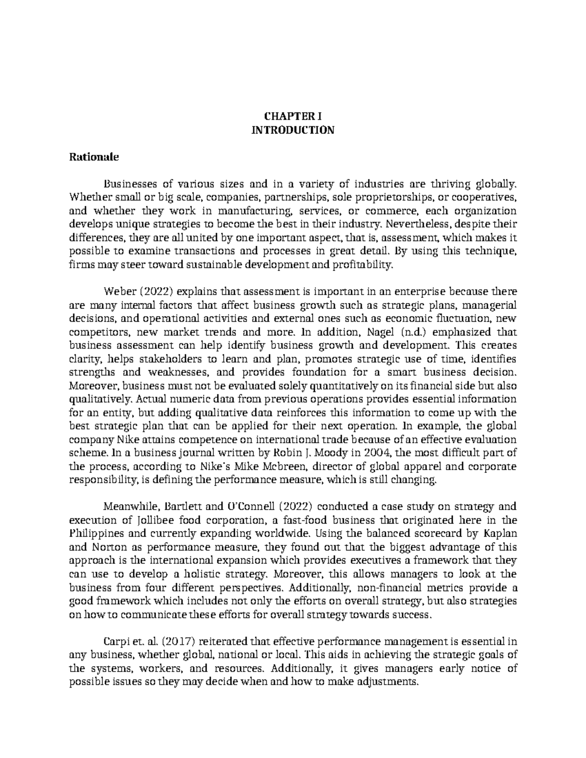 Thesis Chapter 1 TO 4 FOR Final Plagia - CHAPTER I INTRODUCTION ...