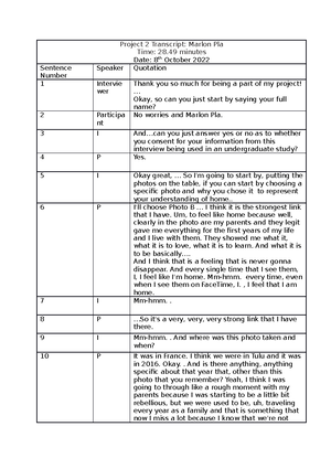 DTB205 A1 Script - PROJECT 1: STRANGELY FAMILAR MEGAN BAUER N TUTOR ...