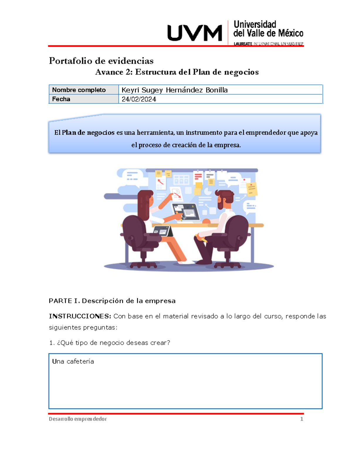 A4 kshb - Portafolio de evidencias Avance 2: Estructura del Plan de ...