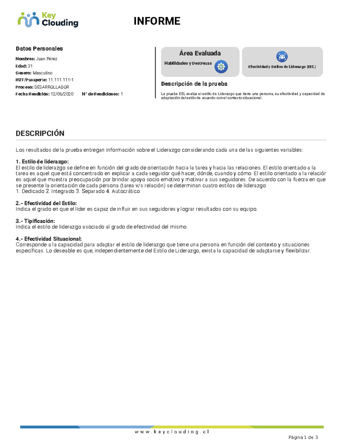 Informe-EEL-2020 - Informe-EEL-2020 - Datos Personales Nombres: Juan Pérez Edad: 31 Genero ...