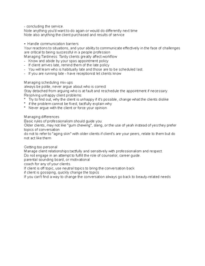 Communicating for Success - SUBJECT: Foundations CH 3 - Milady DATE ...