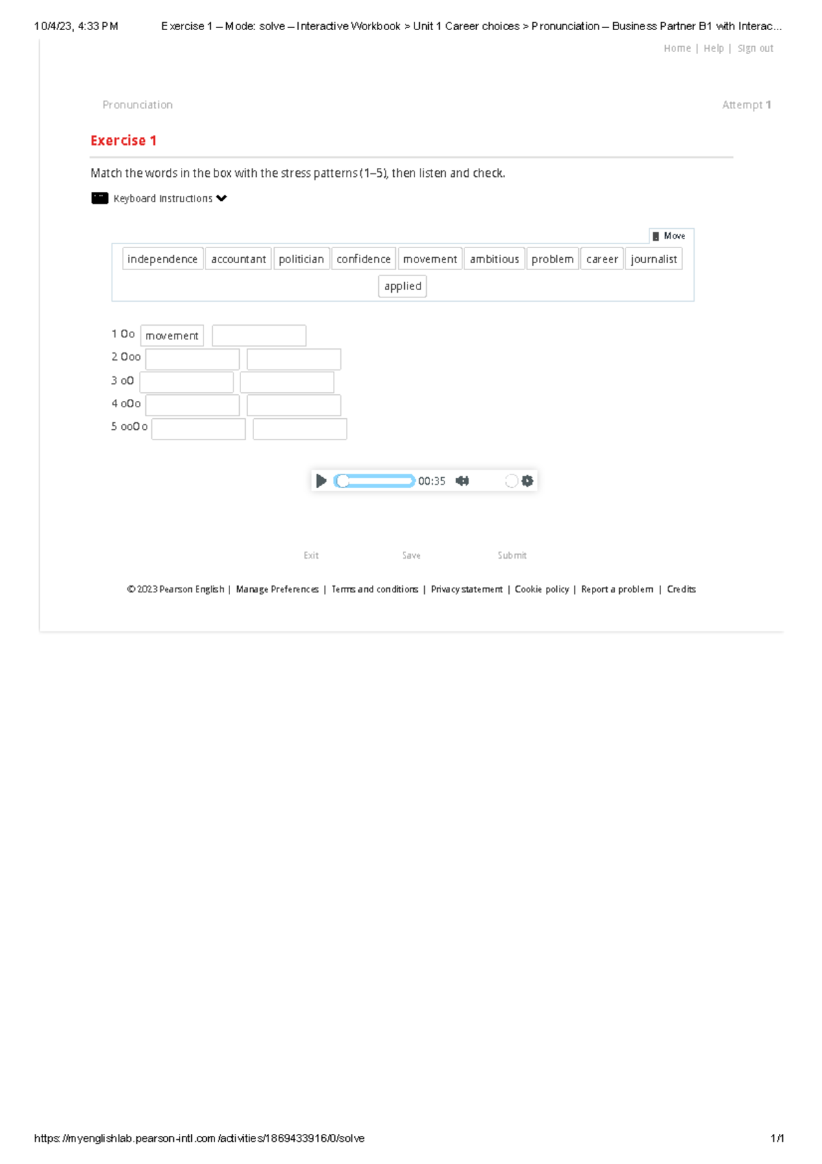 Interactive Workbook Unit 1 Career choices Pronunciation - Business ...
