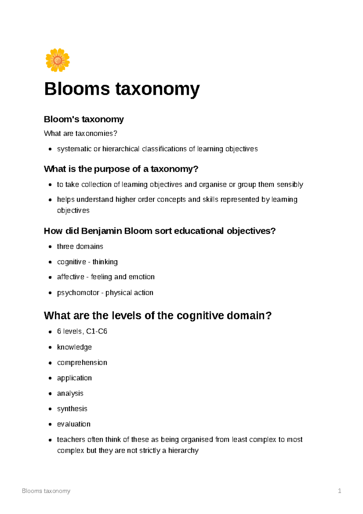 Blooms taxonomy - Benjamin Bloom sort educational objectives to three ...