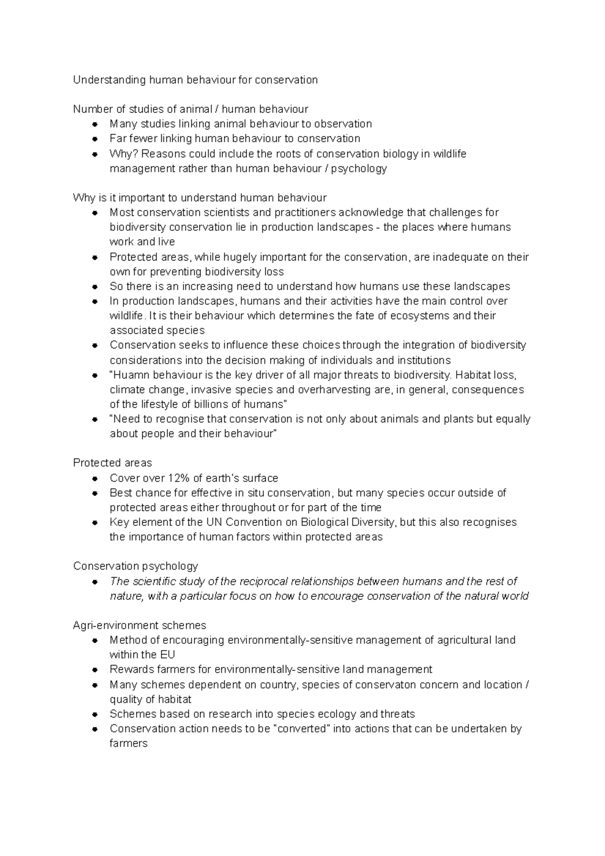 Understanding human behaviour for conservation - It is their behaviour ...