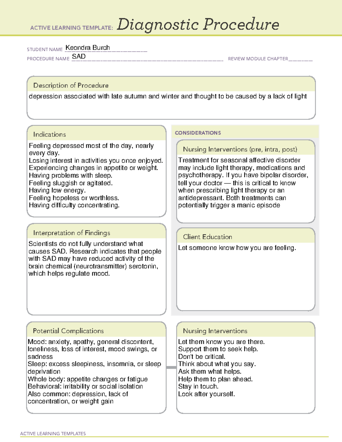 Diagnostic SAD - 0001 - Studocu