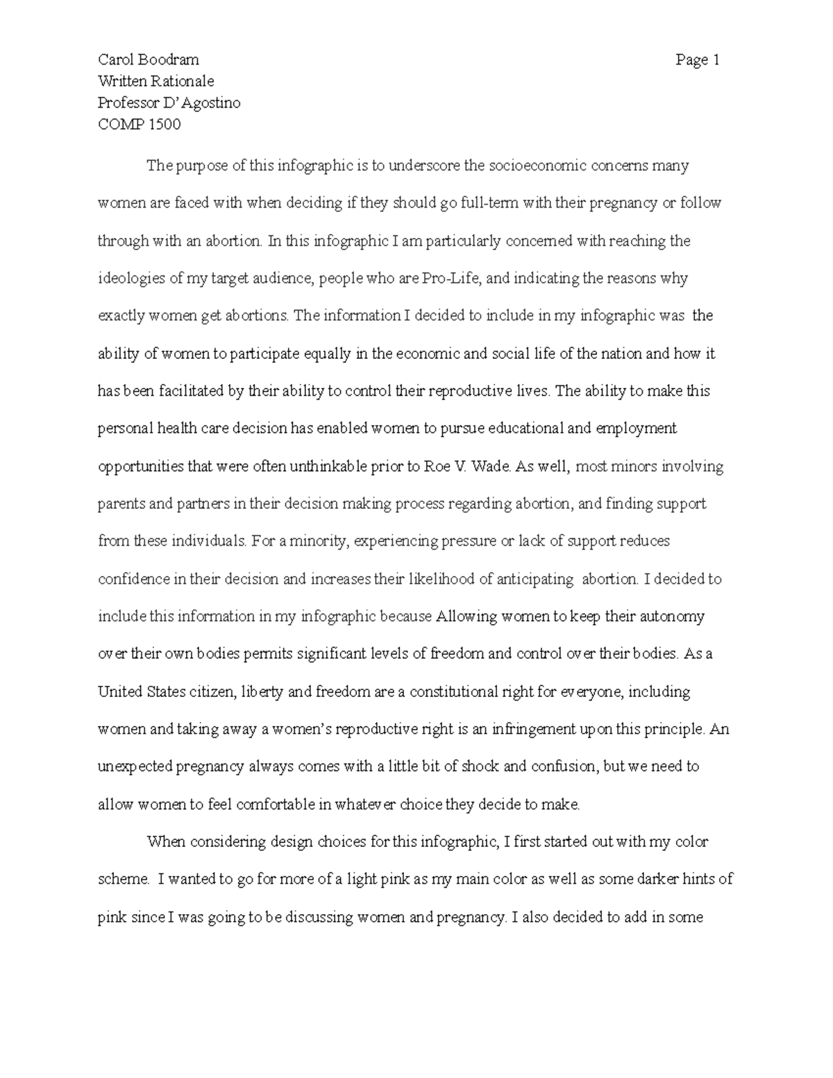 Written Rationale for infographic comp 15000 - COMP 1500 - NSU - Studocu