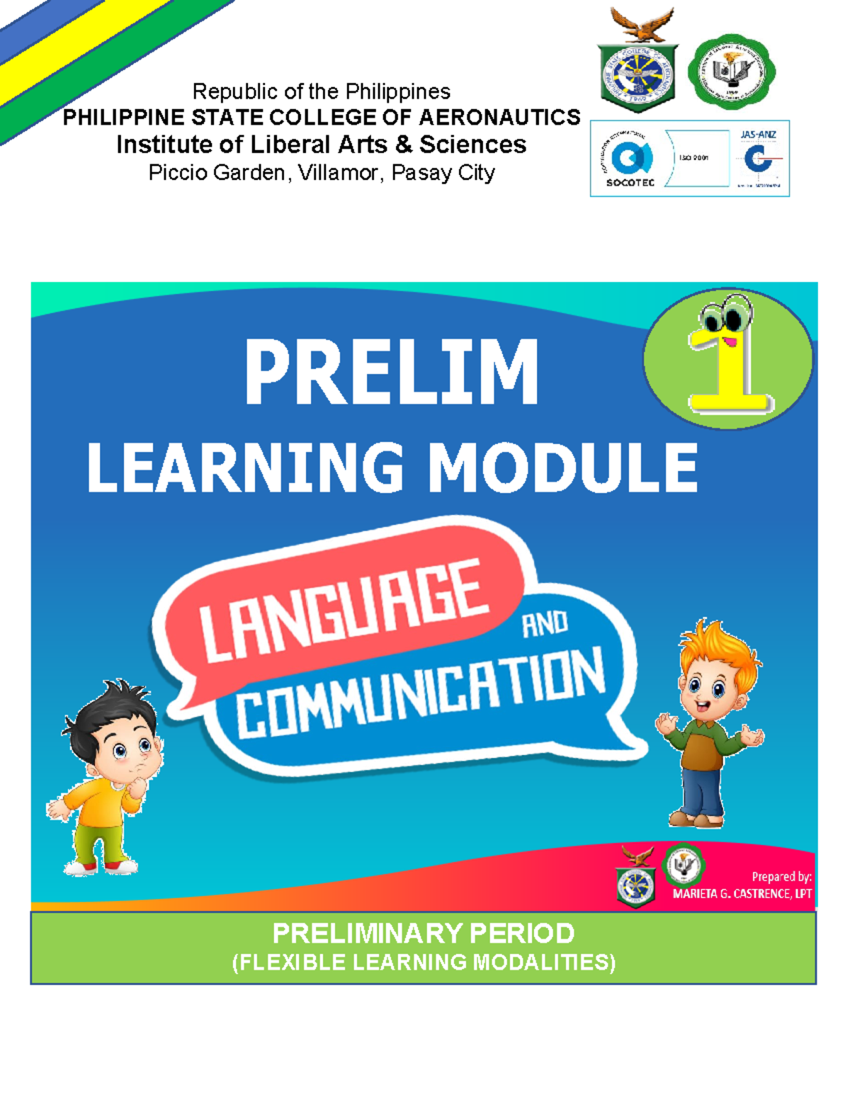 Purcom module 1 - PRELIMINARY PERIOD (FLEXIBLE LEARNING MODALITIES ...