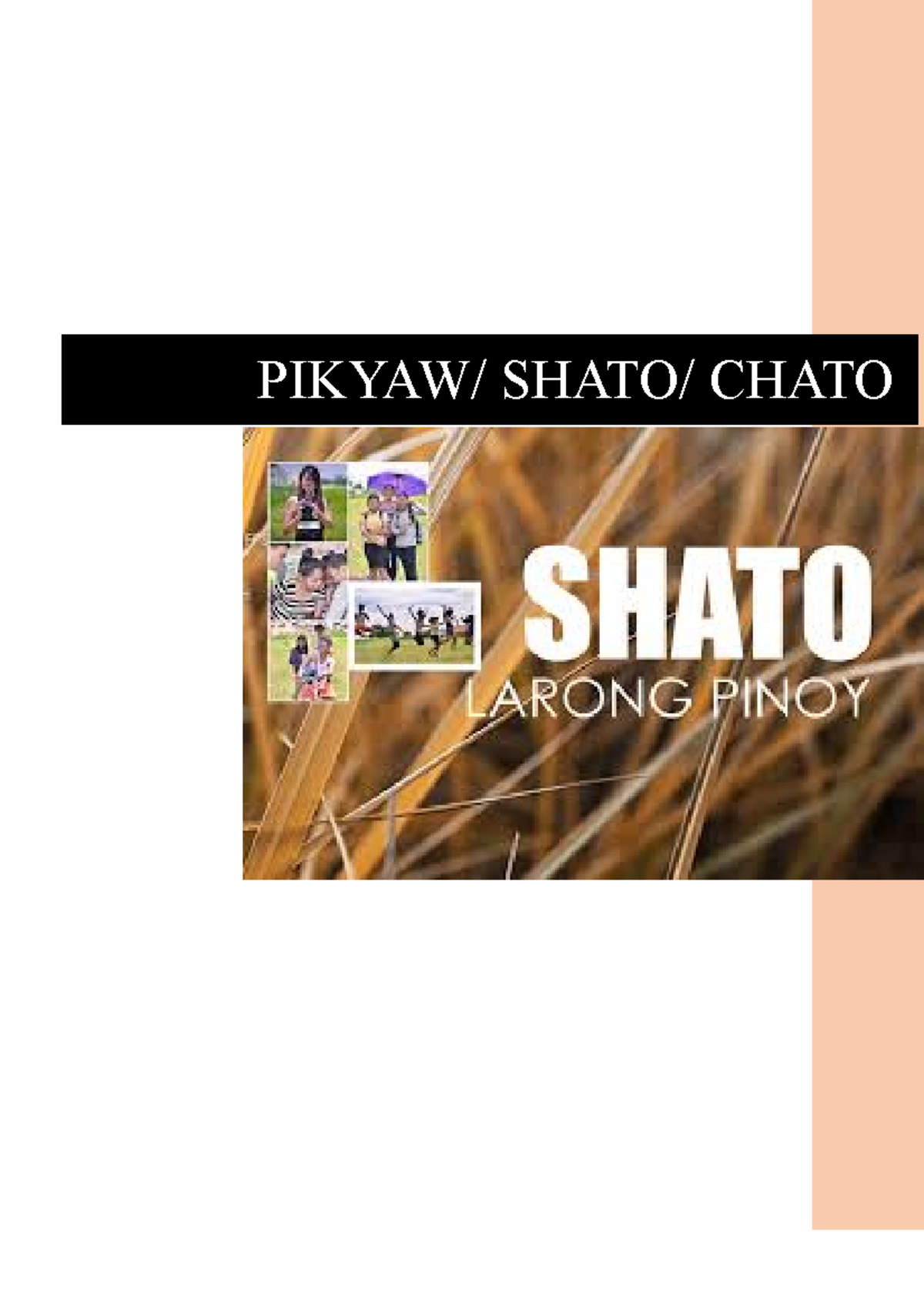 Pikyaw - Shato - A Philippine Traditional Game - PIKYAW/ SHATO/ CHATO ...