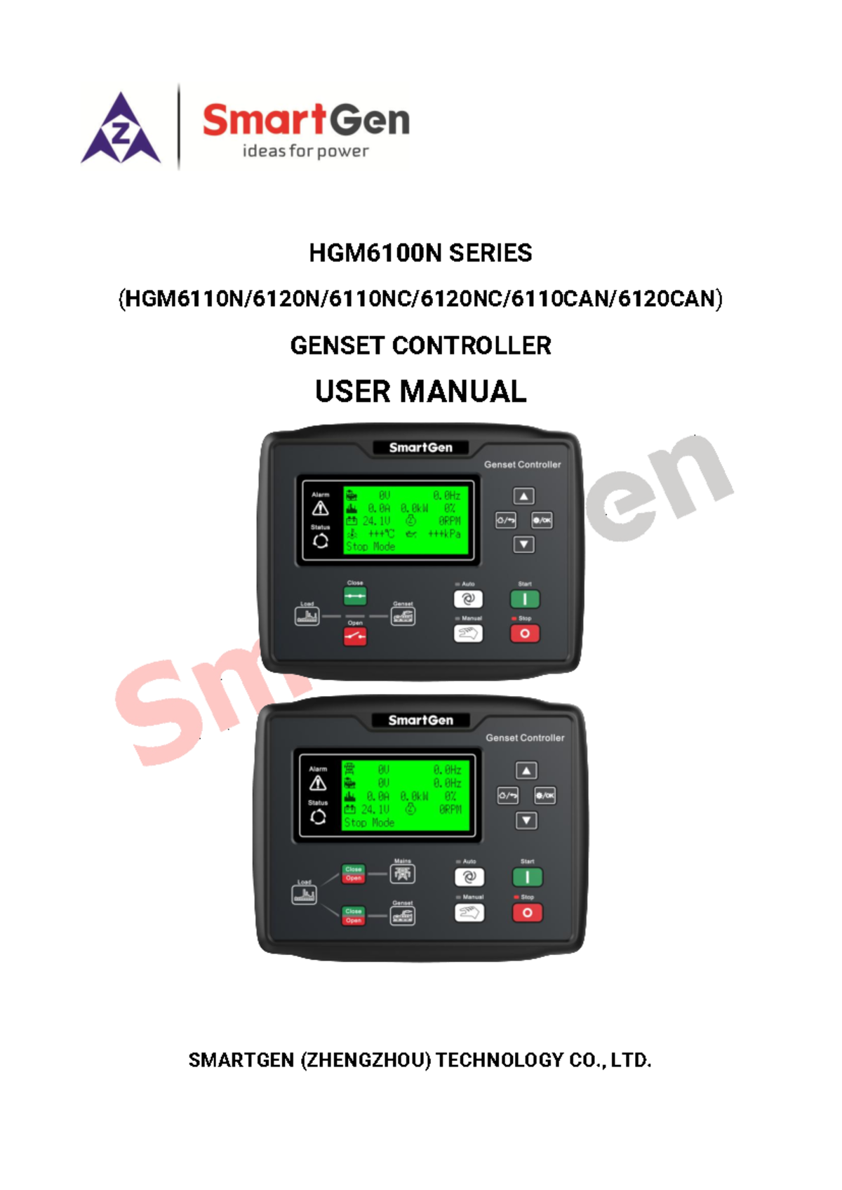 Smartgen - Ethjkjbgdcj - HGM6100N SERIES (HGM6110N/6120N/6110NC/6120NC ...