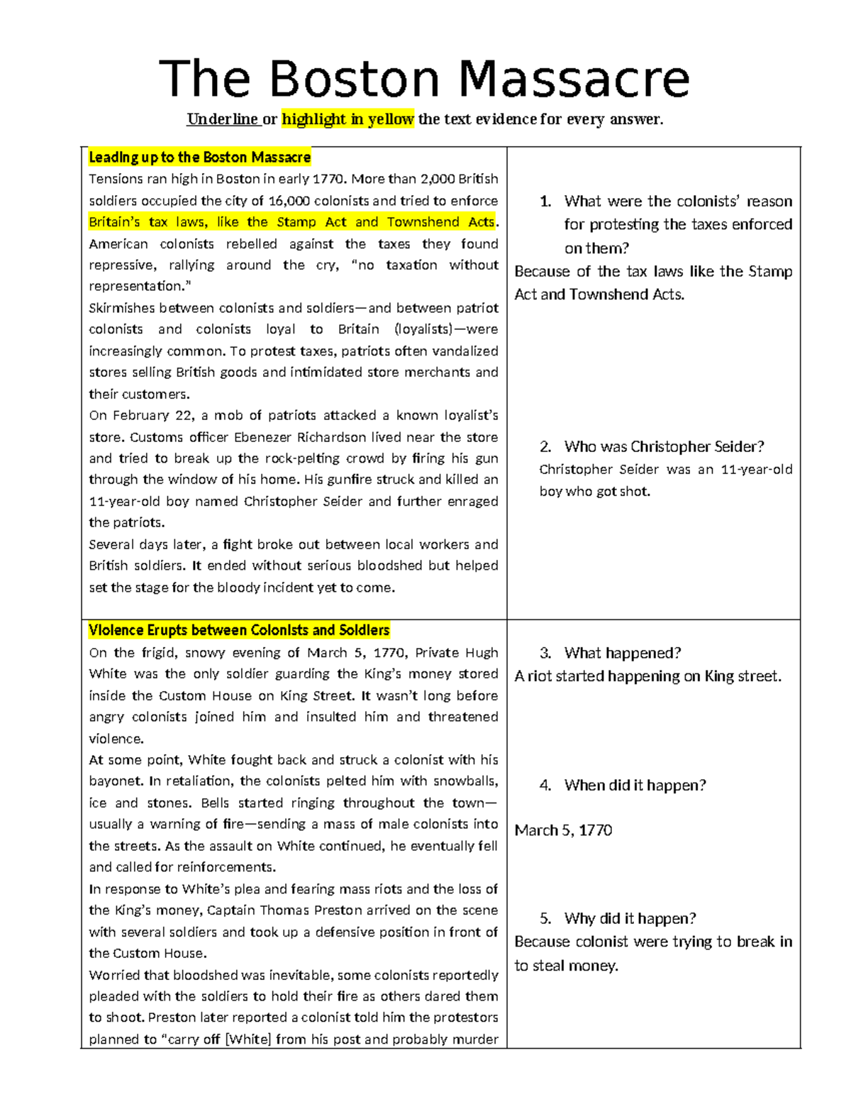 Boston+massacre+article copy - The Boston Massacre Underline or ...