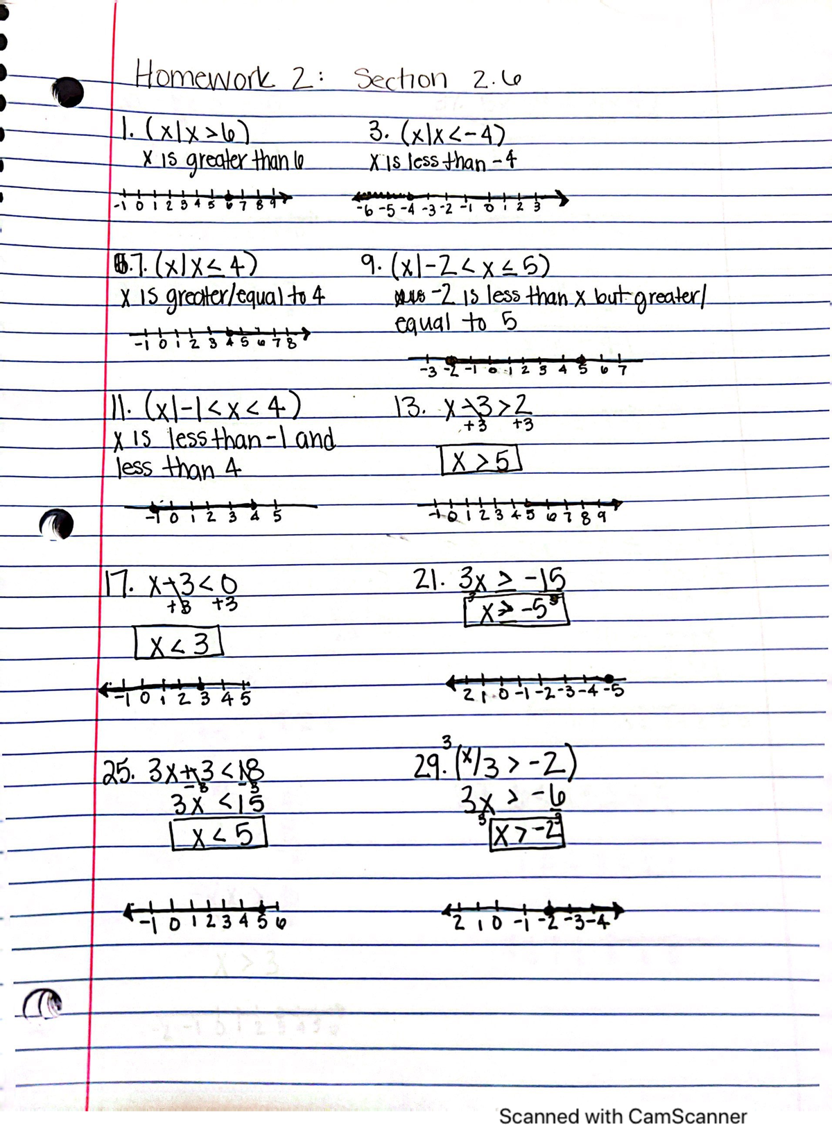 Math hw 2 - Math workbook chapter 2 section 6 odd problems only ...