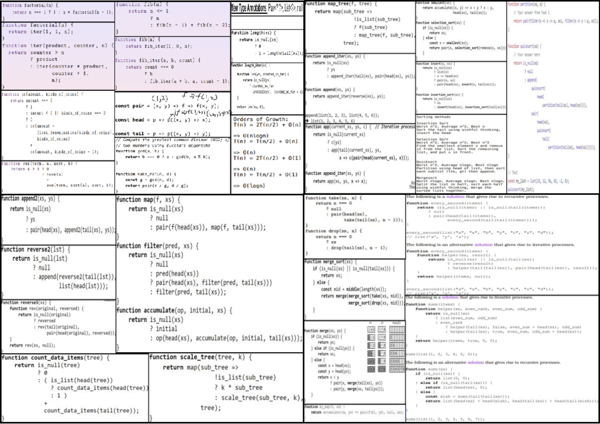 CS1101S cheatsheet midterm - function factorial (n) function fib(n) function map_tree(f ...