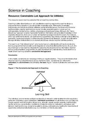 Notes - What is Tactical Awareness? Tactical Awareness can be defined ...