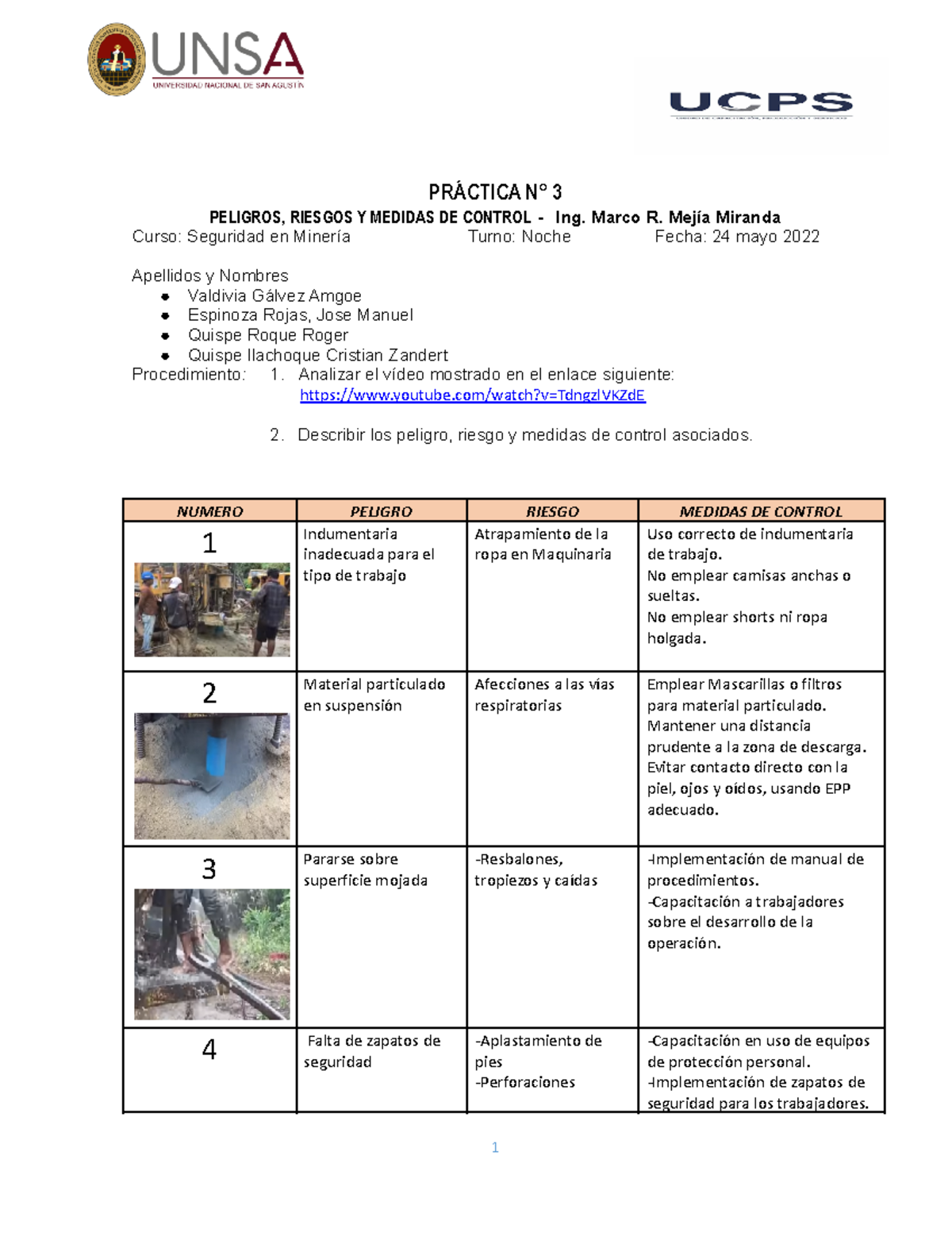 Práctica 03 Noche 2022 - Practica de identificacion de peligros ...