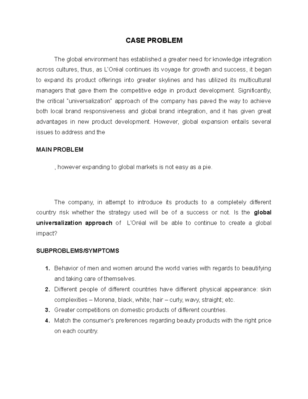 Case Problem Notes CASE PROBLEM The Global Environment Has case-problem-notes-case-problem-the-global-environment-has