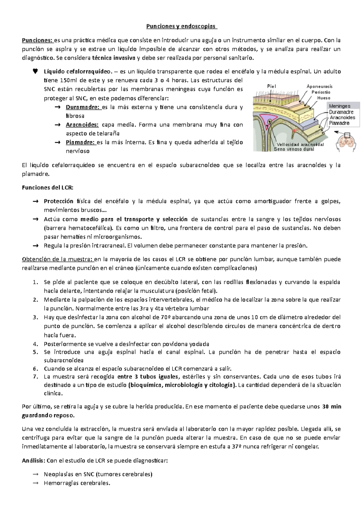 Punciones y endoscopias - Punciones y endoscopias Punciones: es una ...