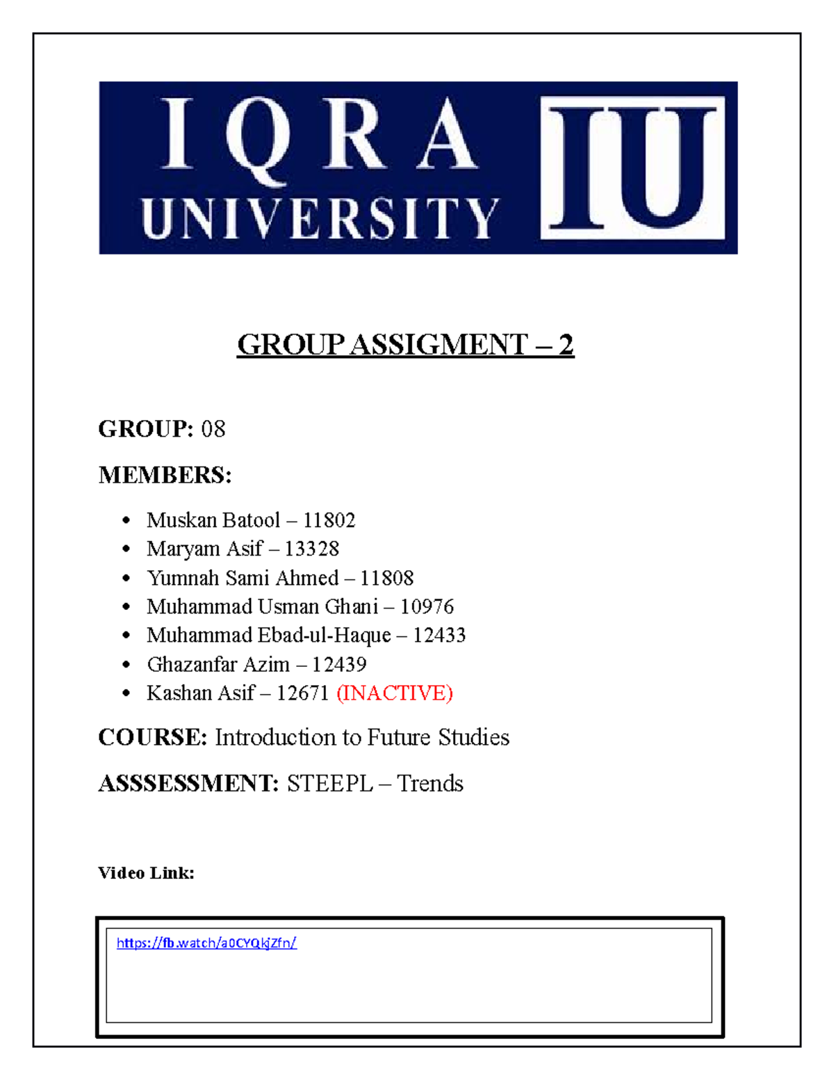 Steepl Assignment 2 - GROUP ASSIGMENT – 2 GROUP: 08 MEMBERS: Muskan ...