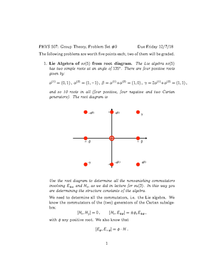 Phys 507 Homework 5 solution - PHYS 507: Group Theory, Problem Set #5 SOLUTIONS Due Friday 11/2 ...