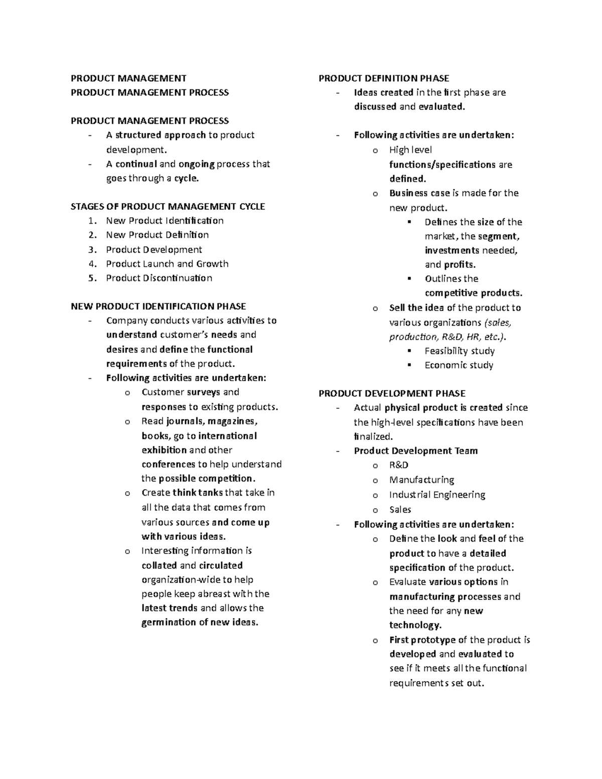 Product- Management- Product- Management- Process - PRODUCT MANAGEMENT ...