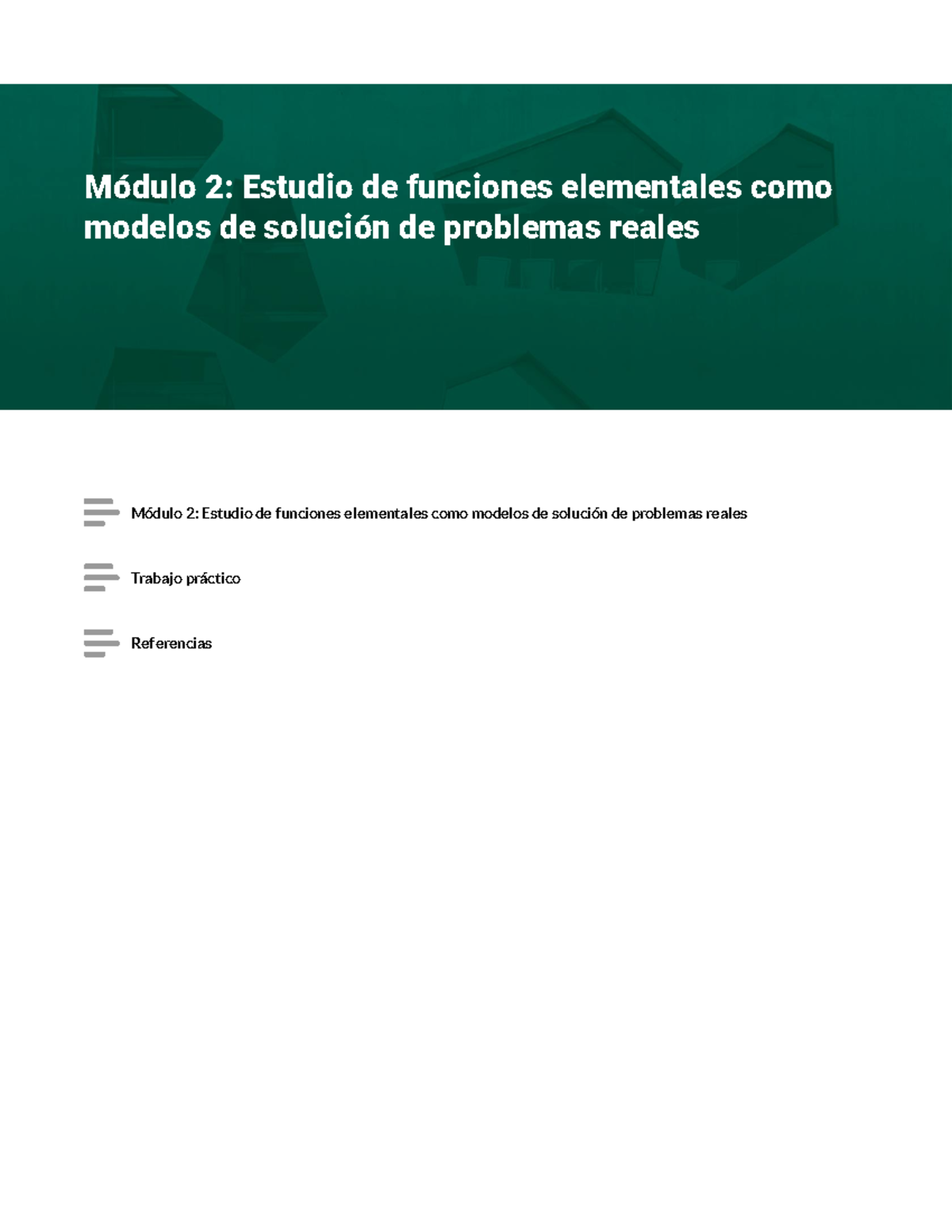 Módulo 2. Estudio de funciones elementales como modelos de solución de ...