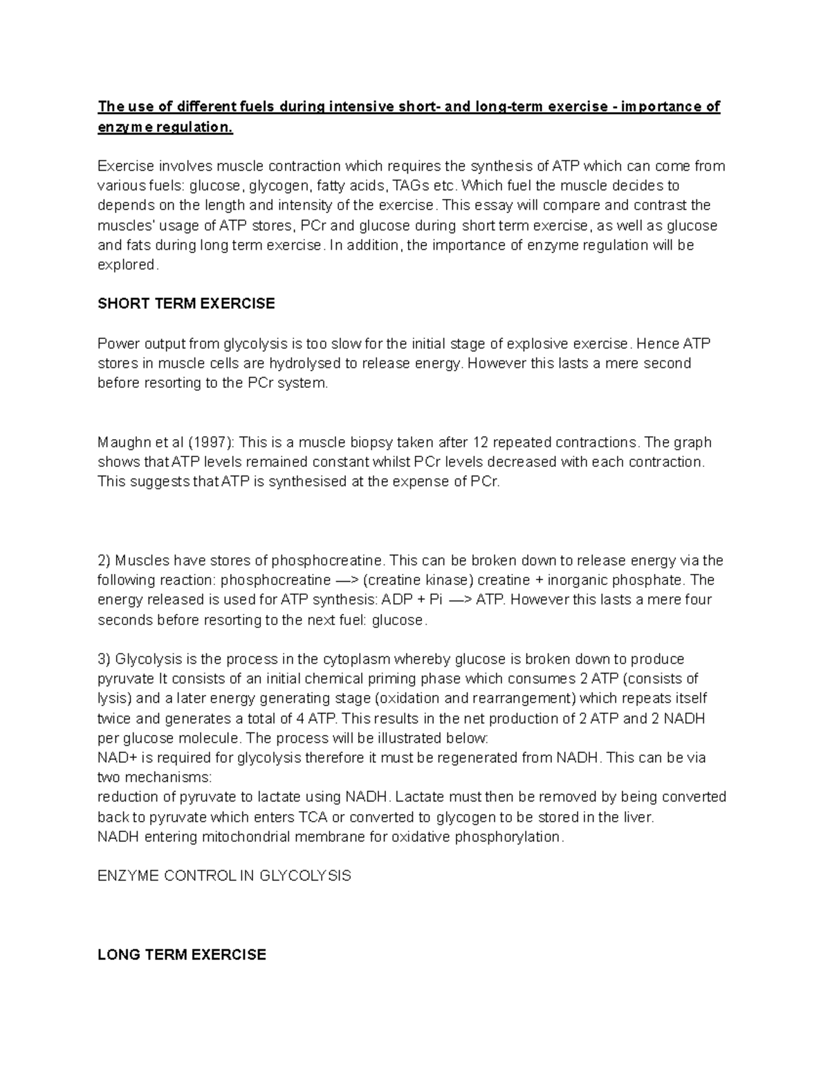 5 - The use of different fuels during intensive short- and long-term ...