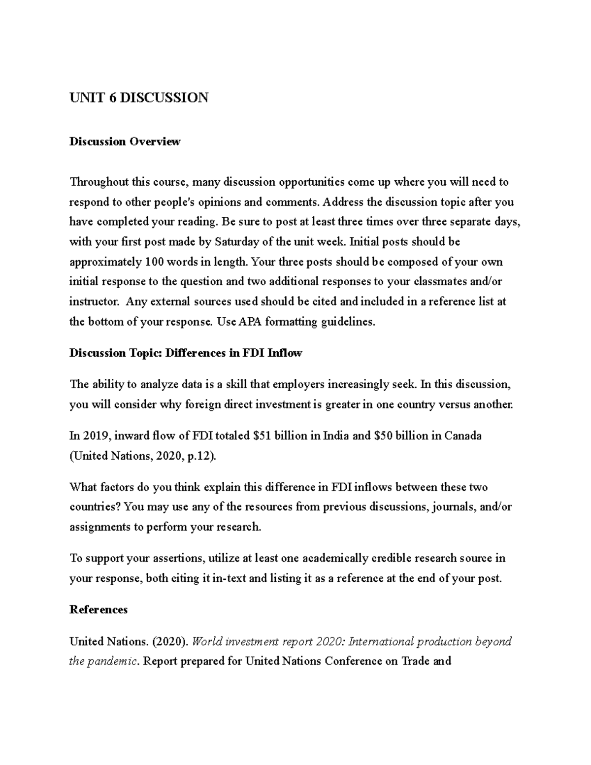 MT220 UNIT 6 Discussion - UNIT 6 DISCUSSION Discussion Overview ...