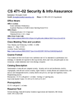 CS471 - Cal State East Bay - security and info assurance - Studocu