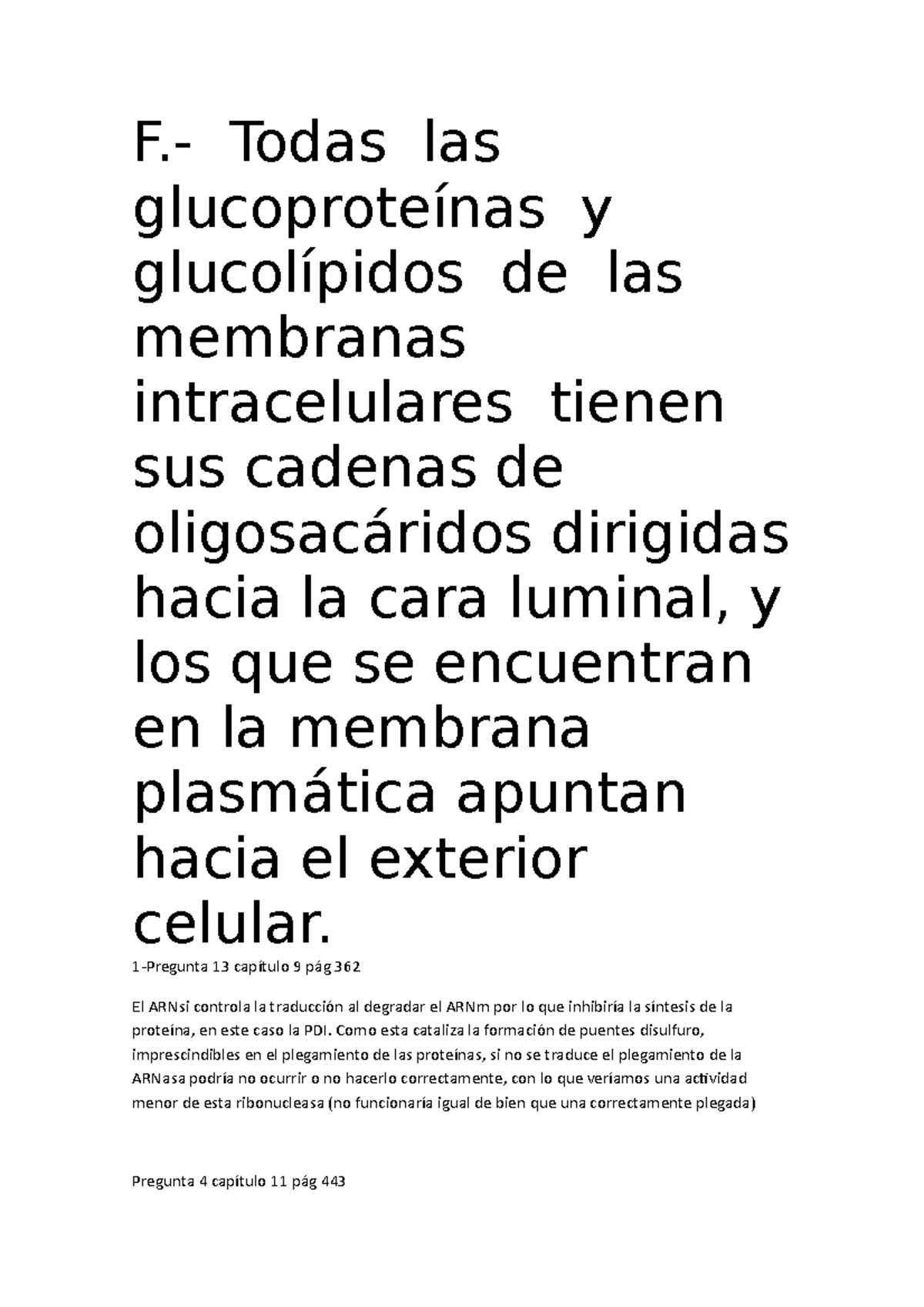 Biología celular seminario 6 - F.- Todas las glucoproteínas y ...
