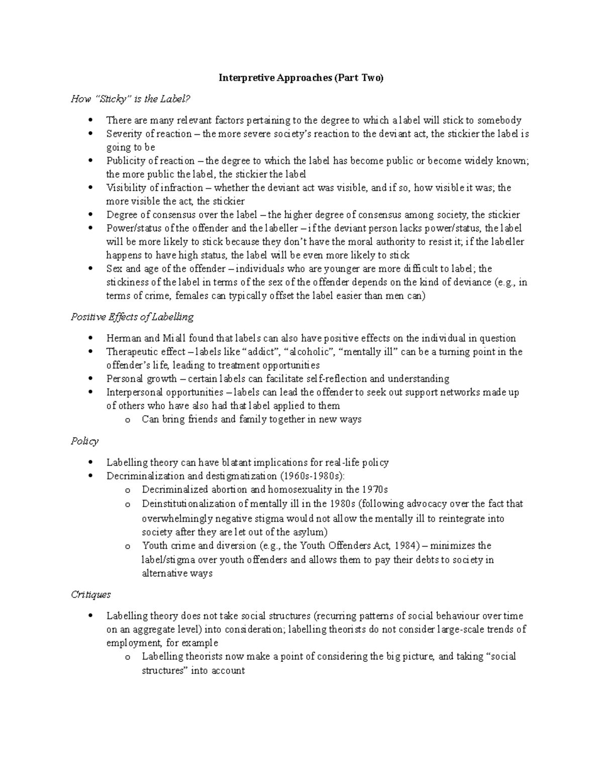 Lesson 6 - Interpretivist Approaches (Part Two) - Interpretive ...