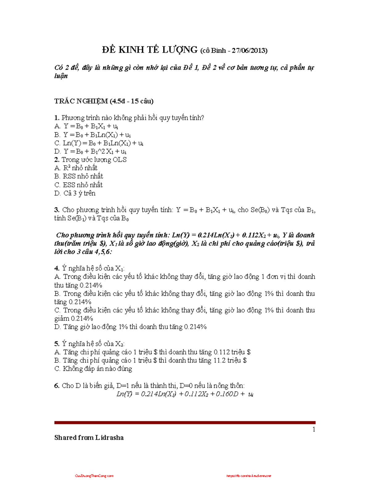 Kinh-te-luong le-kim-long cuoi-ki-co-binh - [cuuduongthancong - ĐỀ KINH TẾ LƯỢNG (cô Bình ...