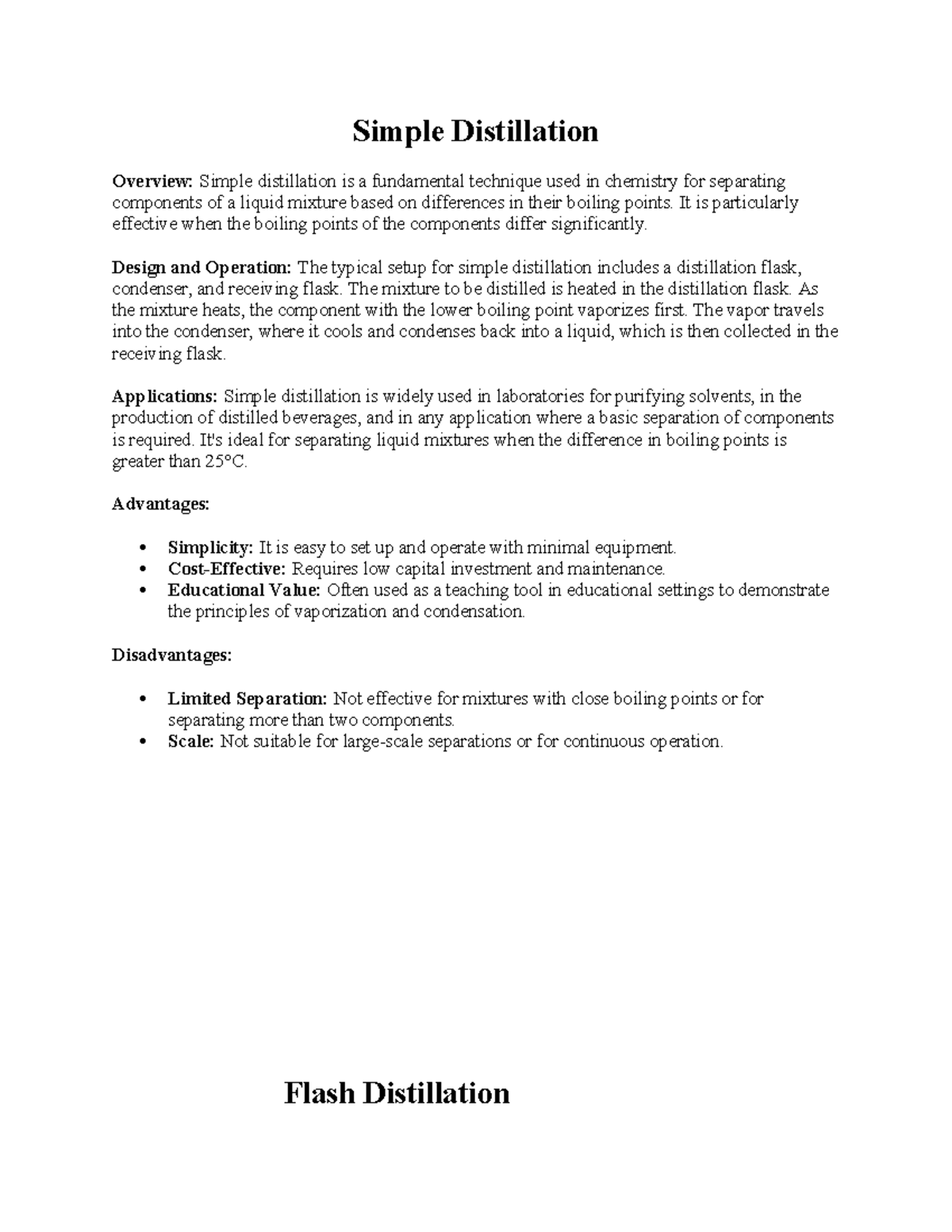 Write up lecture 19 - Simple Distillation Overview: Simple distillation ...