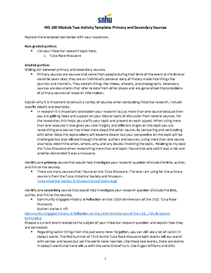 Module 5 short answer - Module 5 short answer For this assignment, you ...