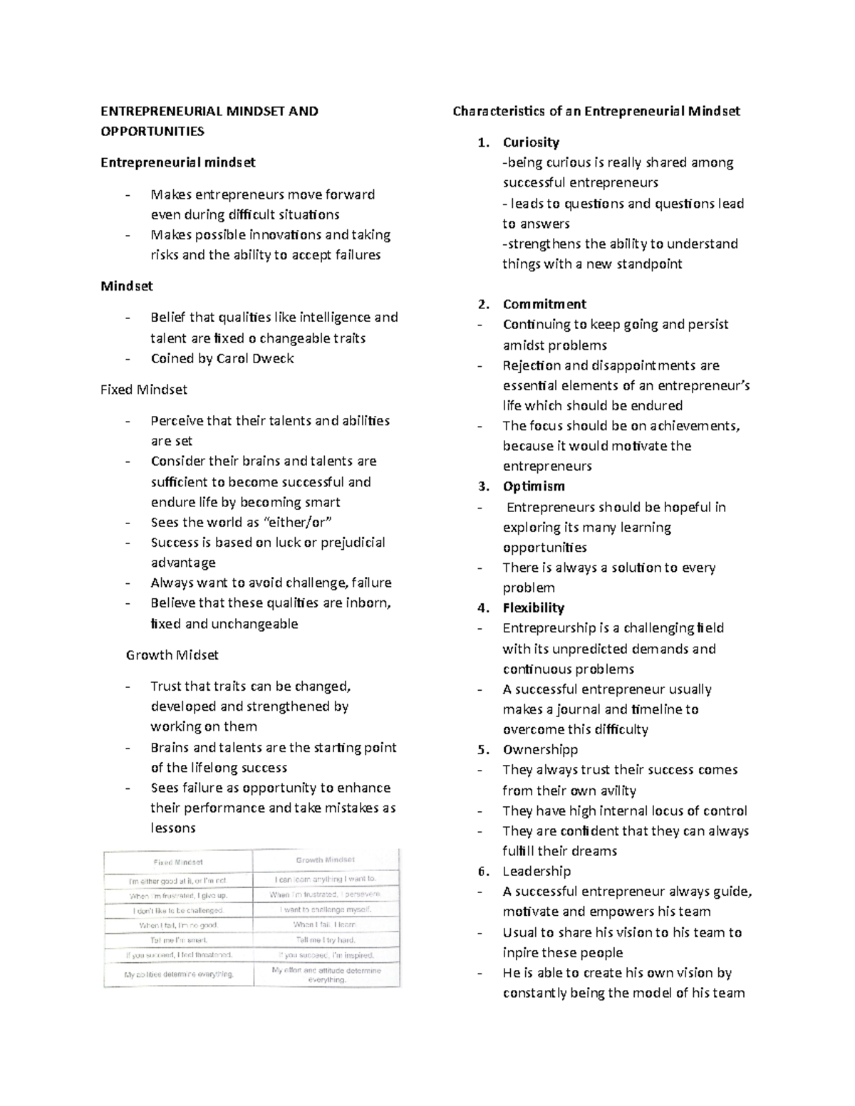 Entrep Lesson 2 - ENTREPRENEURIAL MINDSET AND OPPORTUNITIES ...