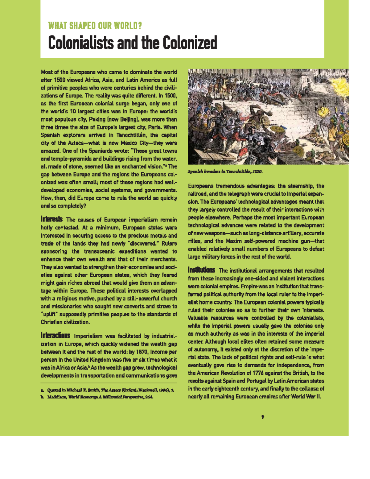 Colonists and colonialism in what shaped our world - POL 202 - Studocu