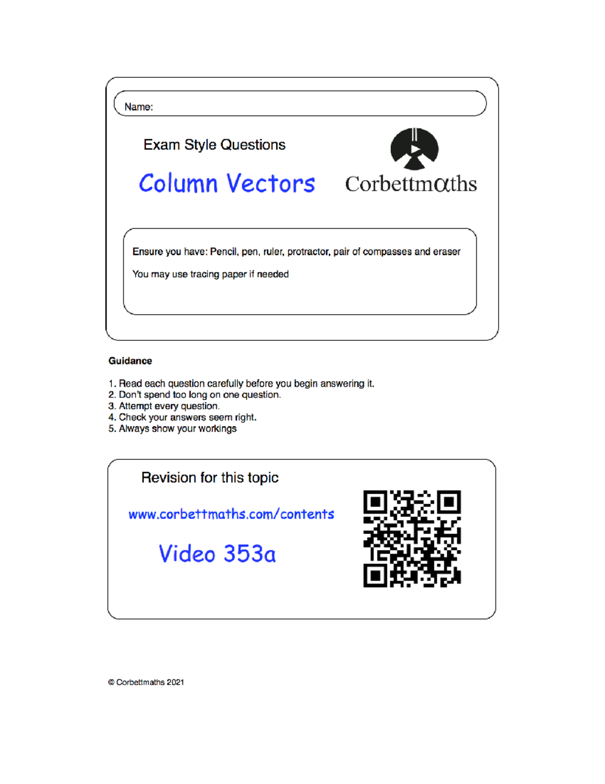 Column-Vectors-Answers - 2 c 2 c + d 4 5 4 a = 2 b = 10 5 a = 4 b = 9 b ...