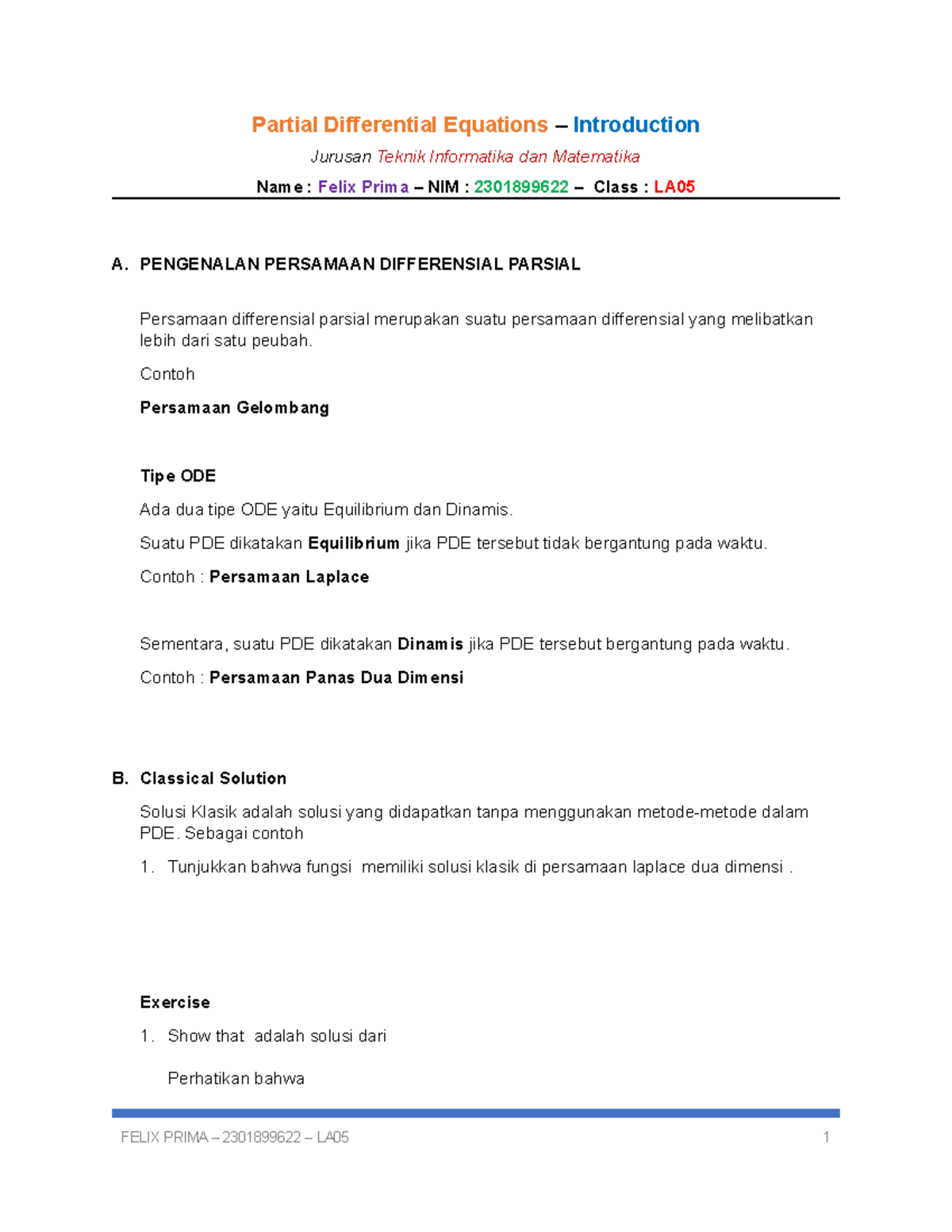 [M-1] Partial Differential Equations - Intro - Partial Differential Equations – Introduction ...