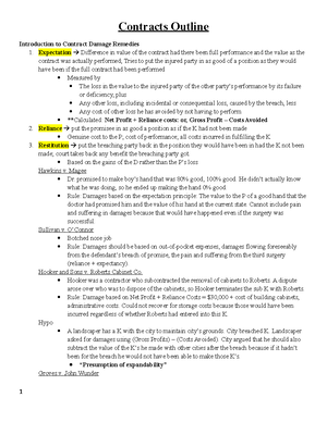 Contracts RUN DOWN - Contracts RUN DOWN PART 1: CONSIDERATION Promise ...
