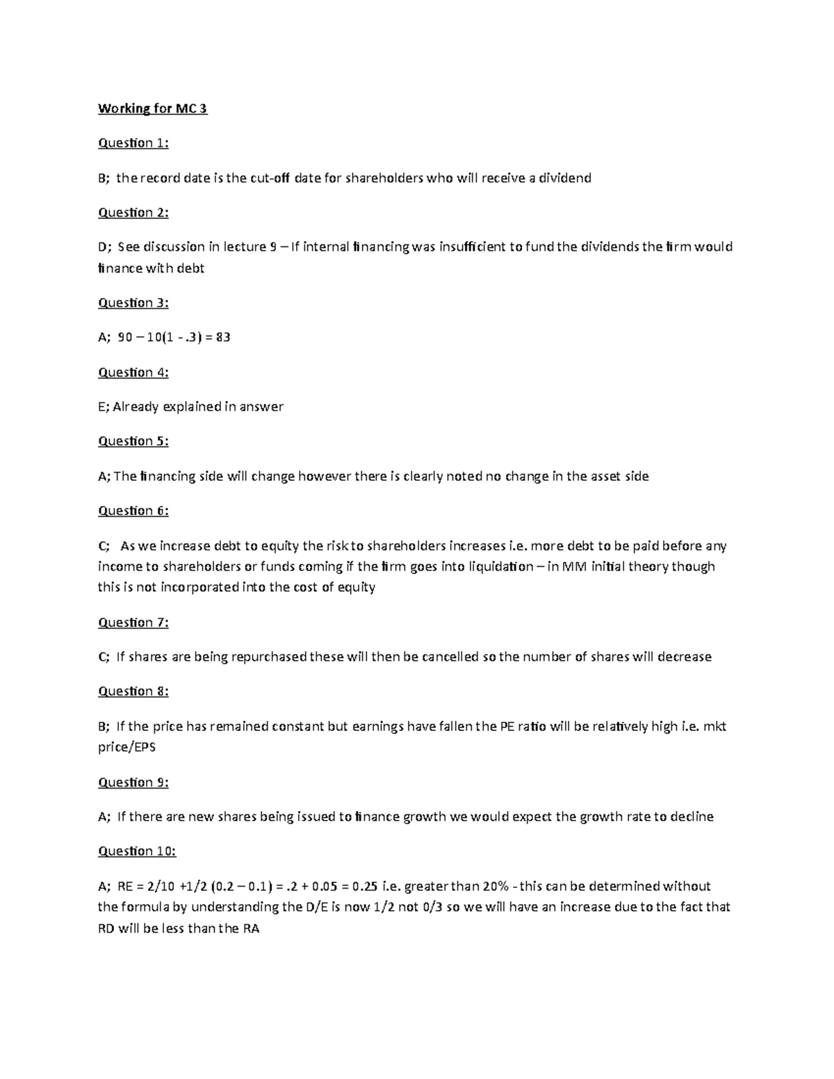 Working for MC 3 - detailed subhect outline - Working for MC 3 Question ...