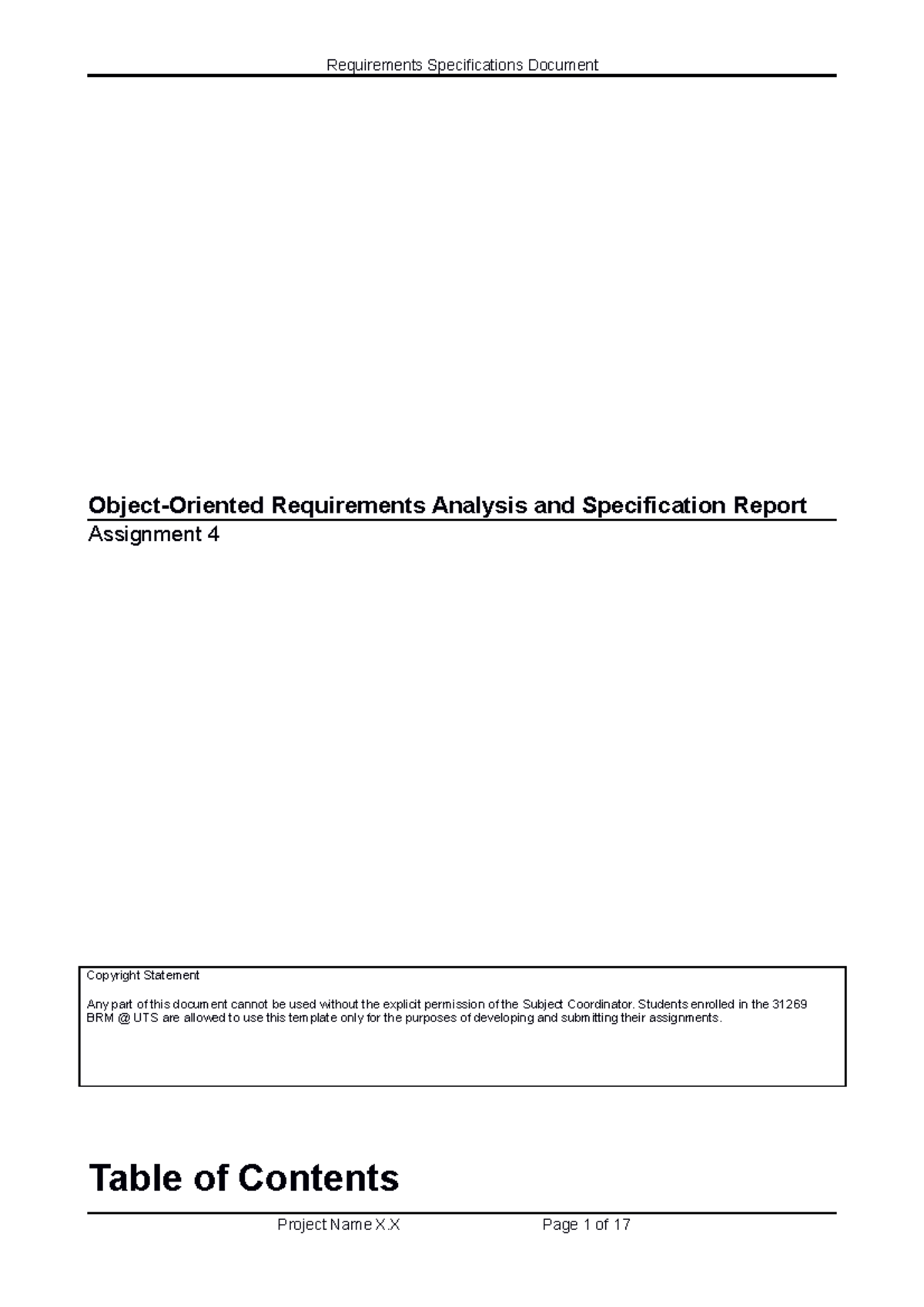 31269 BRM Assignment 4- Requirements Specifications Template (Partially ...