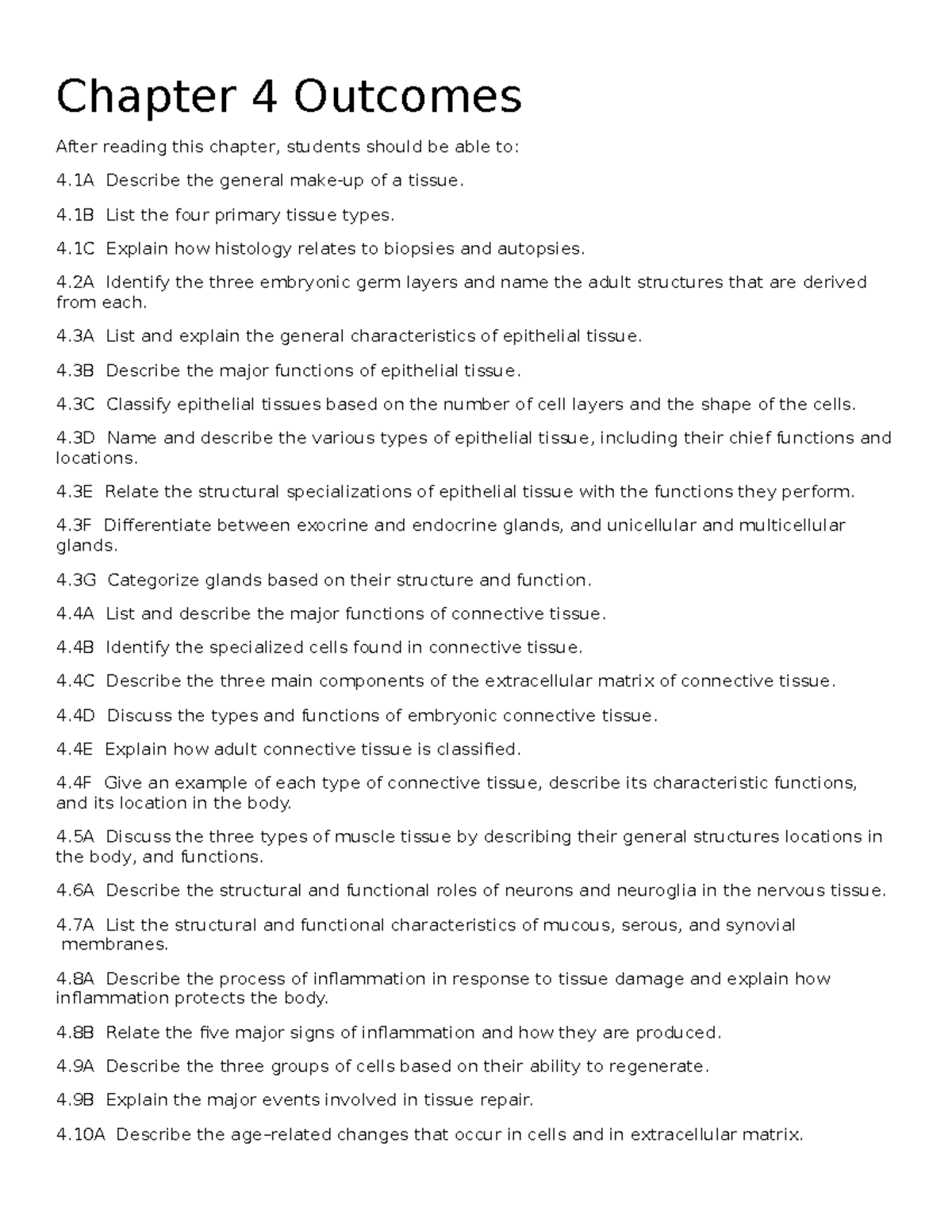 Chapter 4 Outcomes & Outline - Chapter 4 Outcomes After reading this ...