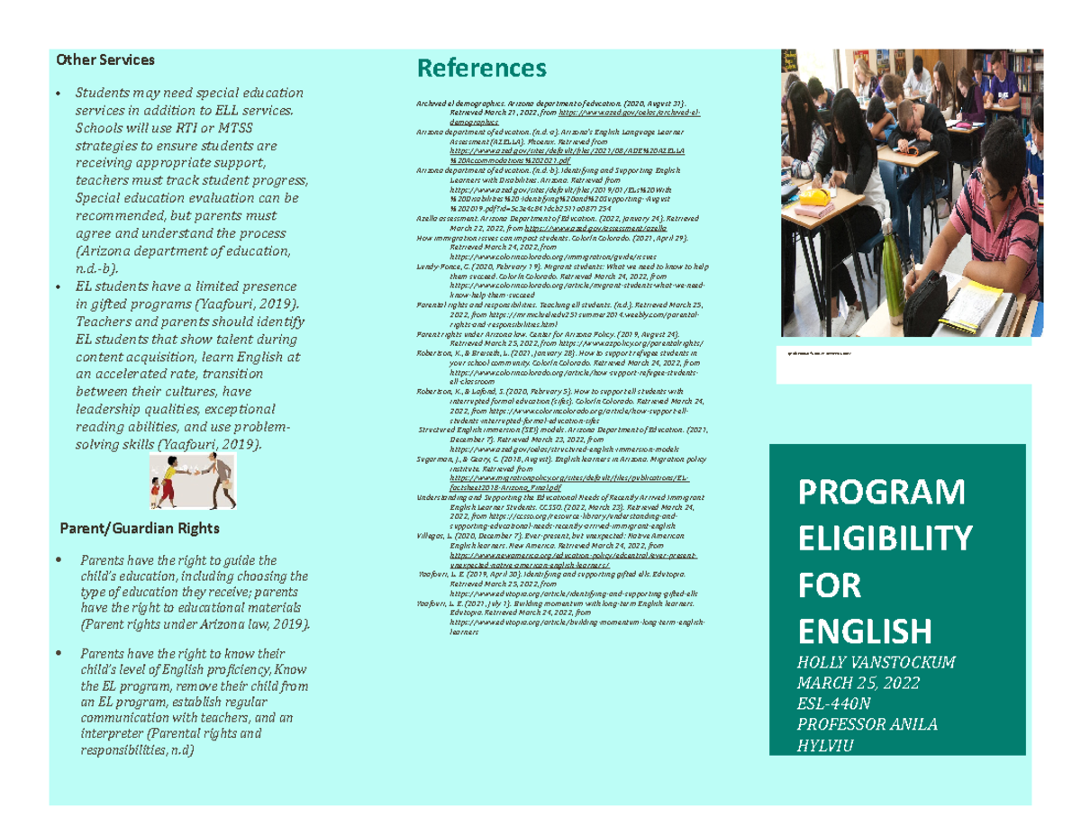 Progra~1 - ESL-440N - Other Services Students may need special ...