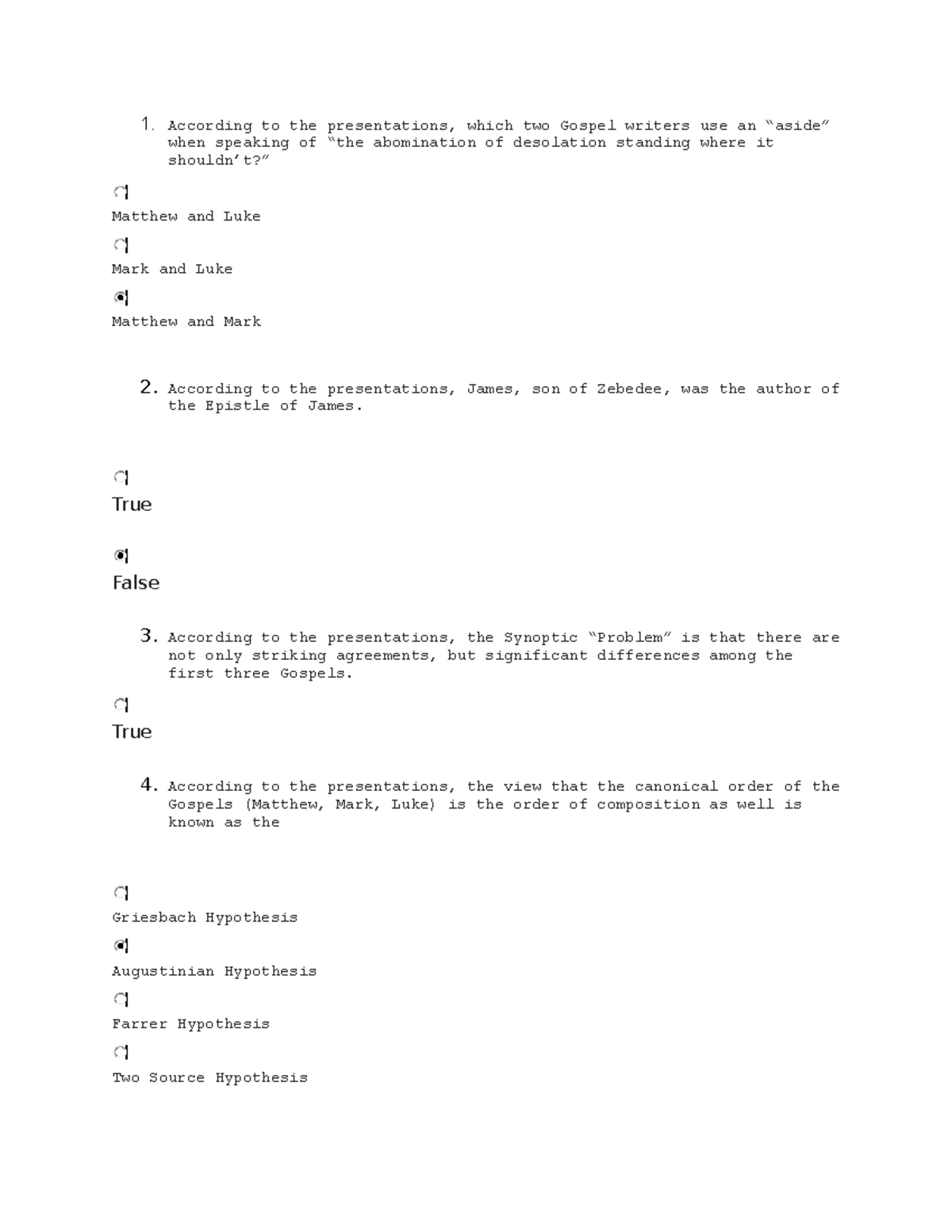 Study Material - quiz - According to the presentations, which two ...