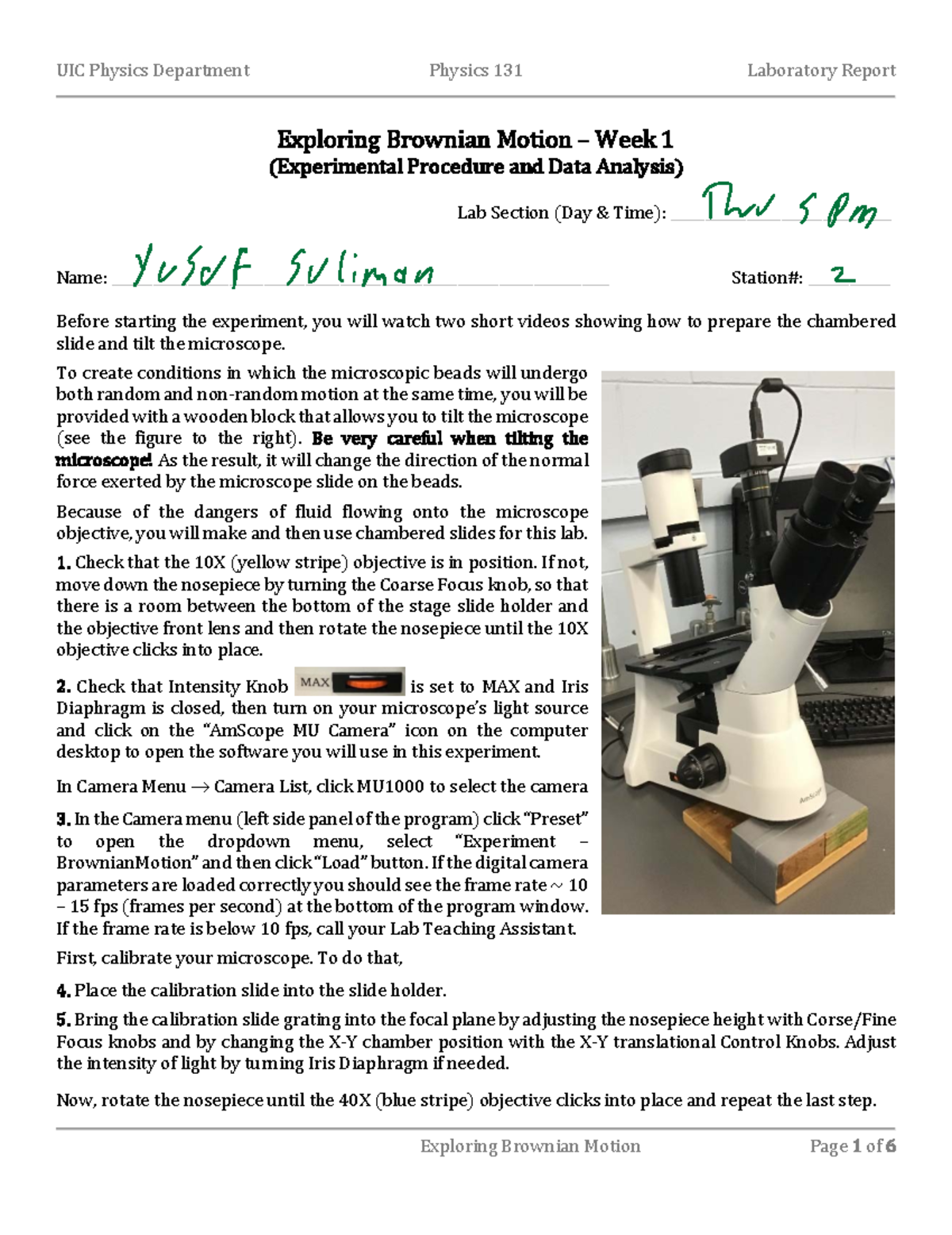 Lab6w1 - Lab Report 6 Brownian week 1 - Exploring Brownian Motion ...